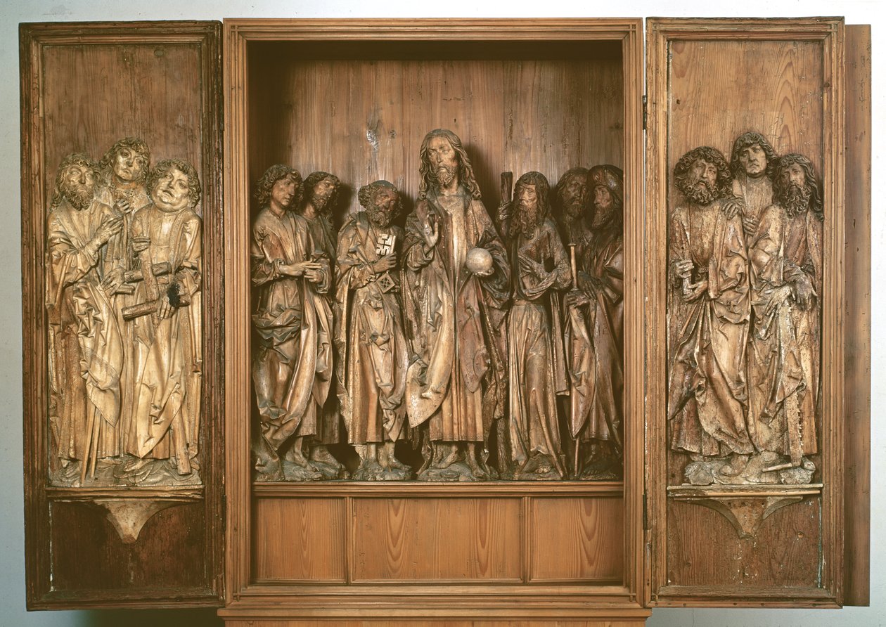 Windsheim Triptych depicting Christ with the twelve apostles